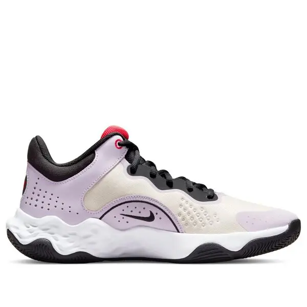 Nike Fly.by Mid 3 Basketball Sneakers - White/purple