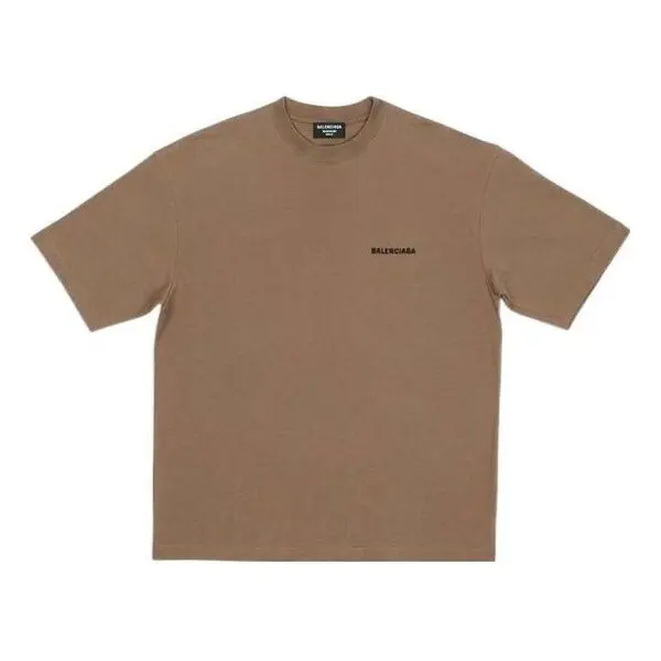 Balenciaga Logo T-shirt Medium Fit - Tan