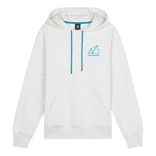 NEW BALANCE Logo Relaxed Hoodie Asia Sizing 'grey Beige - Grey/beige