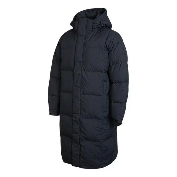 Adidas Long Down Jacket With Hood - Black