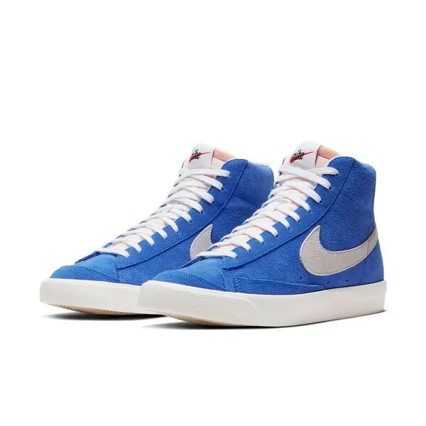 Nike Blazer Mid '77 Suede High Top Sneakers - White/blue/gray