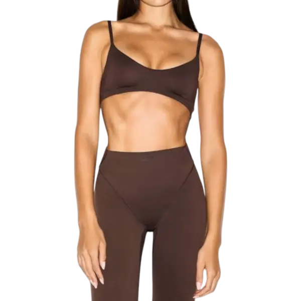 Nike X Skims Matte Micro Scoop Bra - Dark Sepia