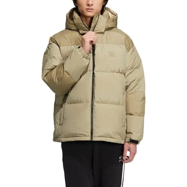 Adidas Originals Padded Hooded Jacket - Tan