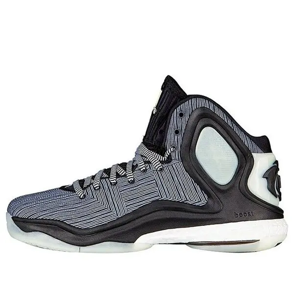 Adidas D Rose 5 Boost High Top Sneakers - Gray