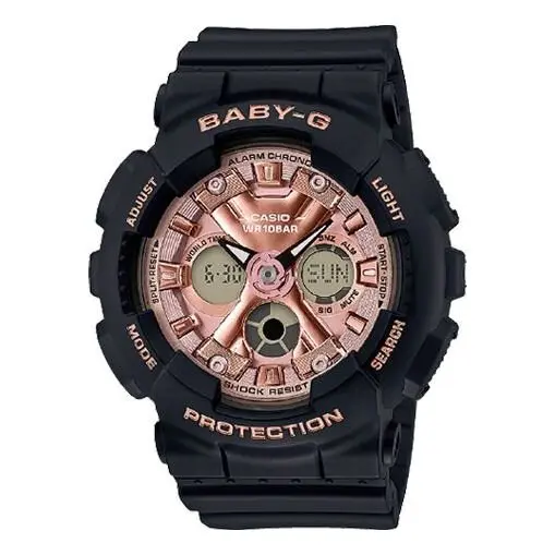 Casio Baby-g Black Rose Gold Watch - Pinkblack