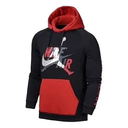 JORDAN Jumpman Classics Contrast Stitching Hoodie - Black