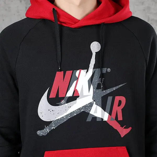 JORDAN Jumpman Classics Contrast Stitching Hoodie - Black