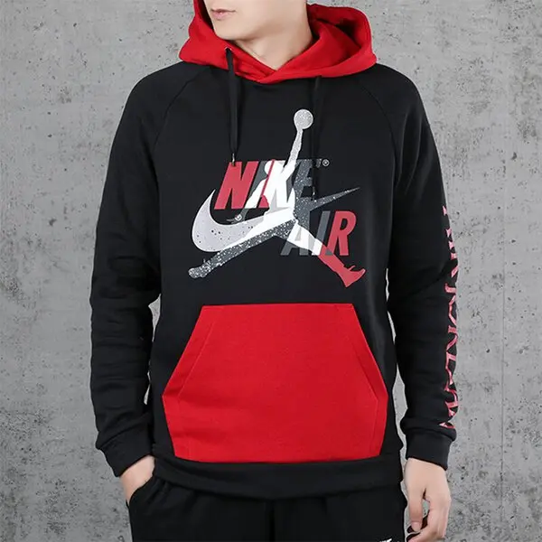JORDAN Jumpman Classics Contrast Stitching Hoodie - Black