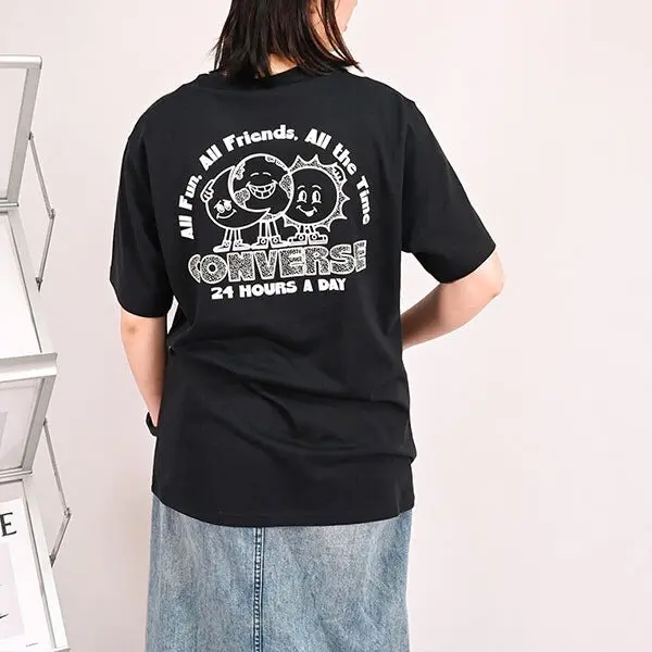 CONVERSE Earth Moon Sun Short Sleeve T-shirt Asia Sizing