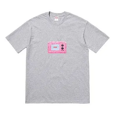 Supreme Ss18 Tv Tee Heather Grey Short Sleeve