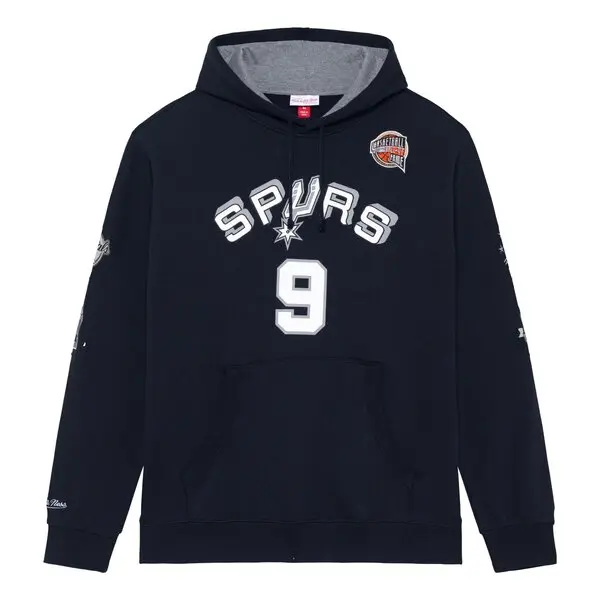 Mitchell & Ness X Nba San Antonio Spurs Tony Parker Fleece Hoodie - Black