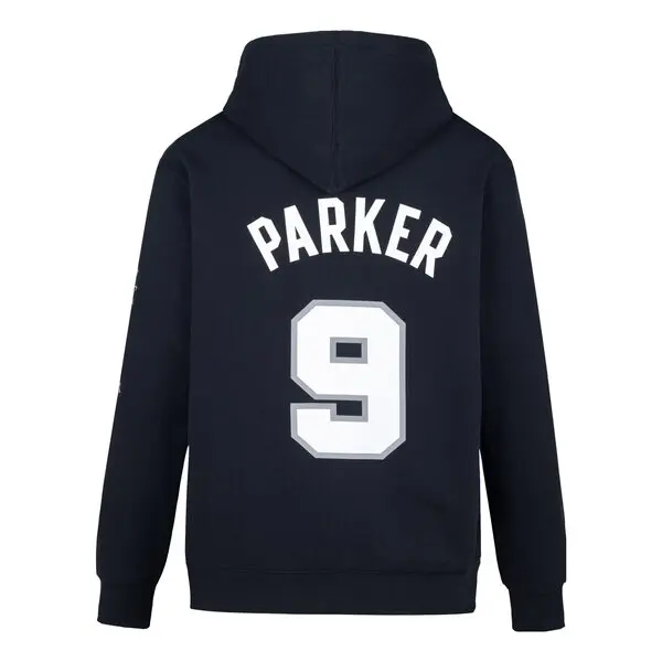 Mitchell & Ness X Nba San Antonio Spurs Tony Parker Fleece Hoodie - Black