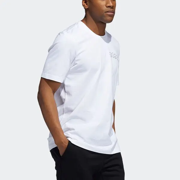 Adidas Beijing Tee Cartoon Printing Basketball Casual Sports Short Sleeve - White