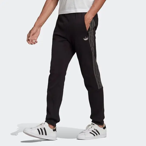 Adidas Originals Sprt Sweatpants Casual Sports Knit Bundle Feet Long Pants - Black