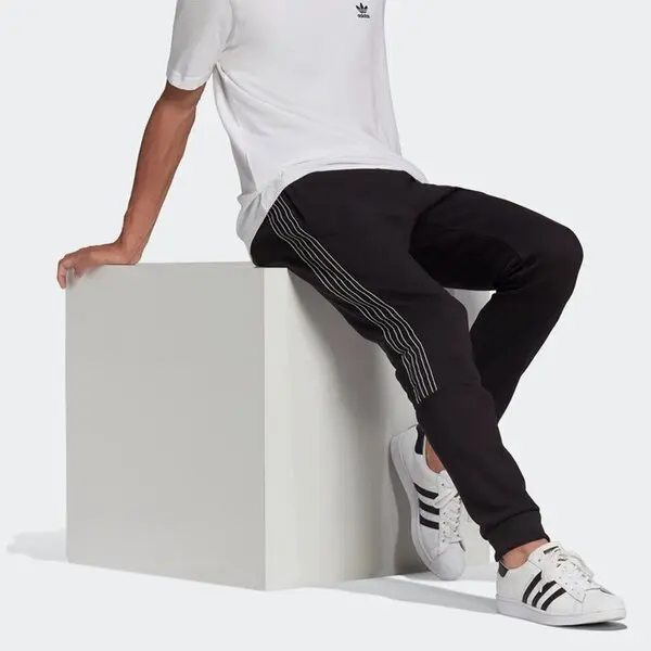 Adidas Originals Sprt Sweatpants Casual Sports Knit Bundle Feet Long Pants - Black