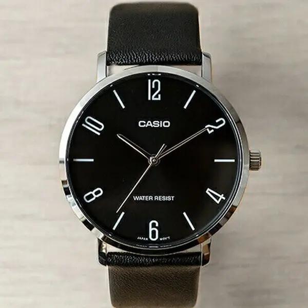 Casio Analog Leather Watch