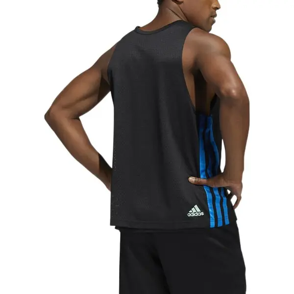 Adidas Lillard Logo Printing Stripe Basketball Vest - Multi-color
