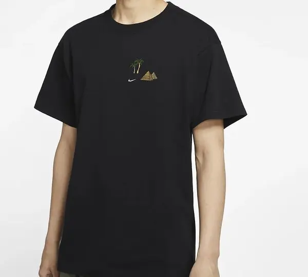 Nike Skate T-shirt Back Round Neck Short Sleeve - Black