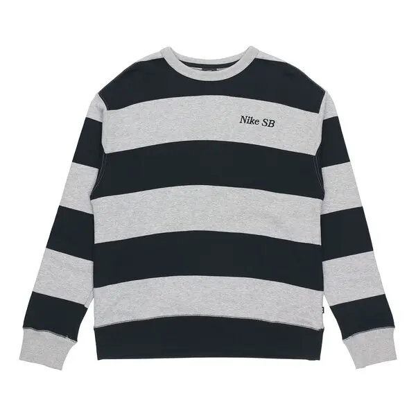 Nike Striped Crewneck Sweatshirt - Gray