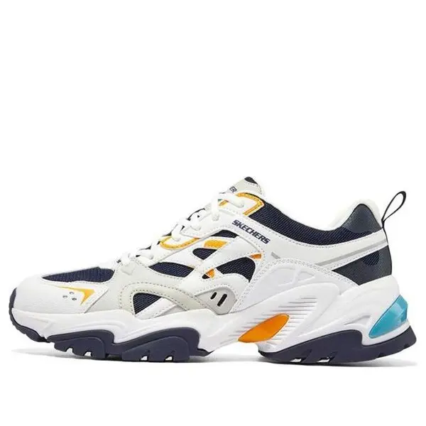 Sketchers Stamina V2 Athletic Sneakers - White/black/orange