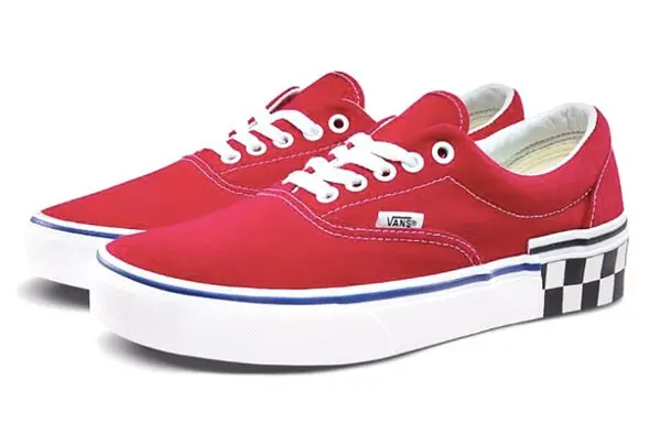 VANS Era Check Block Sneakers - Red