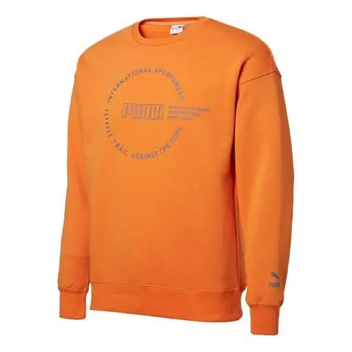 PUMA Alphabet Logo Fleece Lined Sweatshirt - Orange