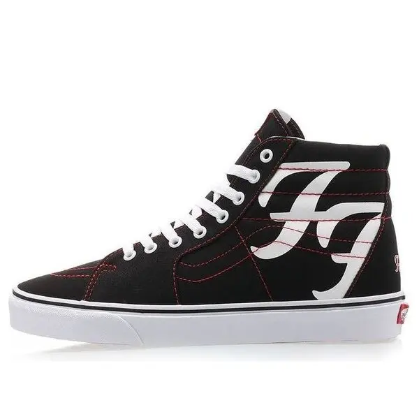 VANS Foo Fighters X Sk8-hi "25th Anniversary" High Top Sneakers - Black/white/red