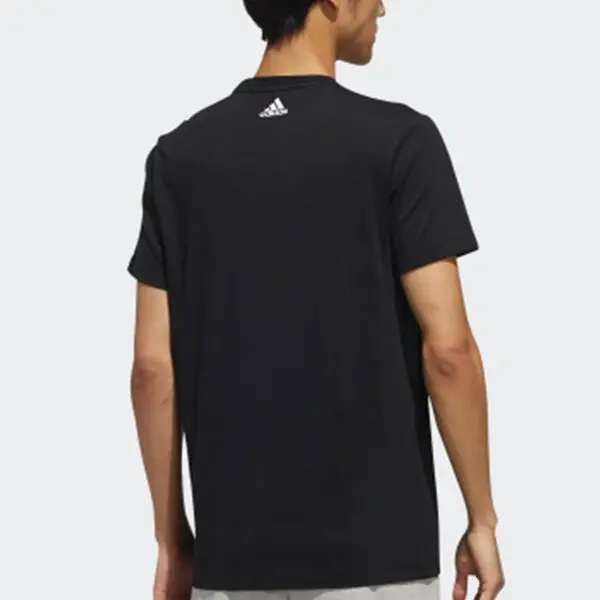 Adidas Logo Large Alphabet Printing Short Sleeve