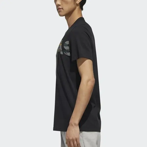 Adidas Logo Large Alphabet Printing Short Sleeve