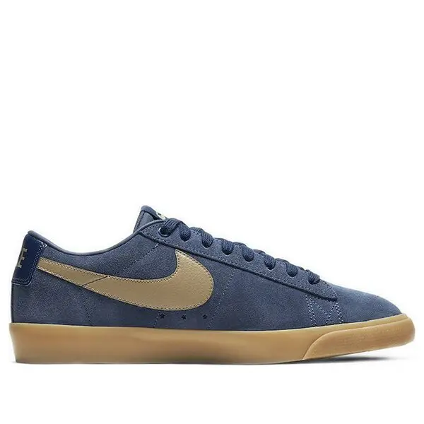 Nike Blazer Low Sb 'navy Gum' Sneakers - Blue