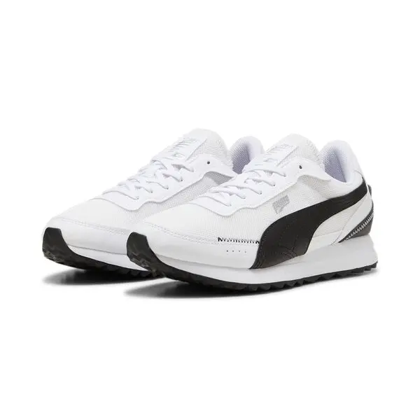 PUMA Road Rider Leather Sneakers - White/black