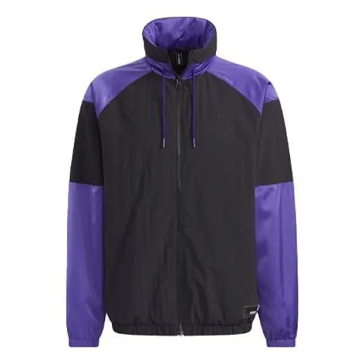 Adidas Neo Color Block Stand Collar Track Jacket - Black