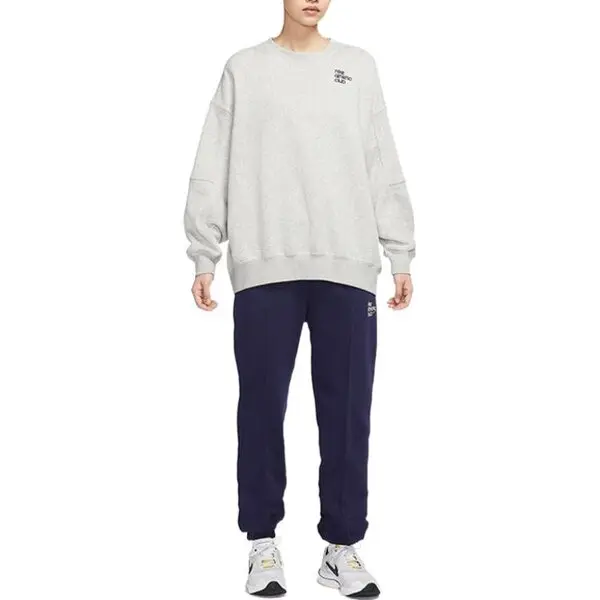 Nike Logo Alphabet Embroidered Fleece Pullover Hoodie