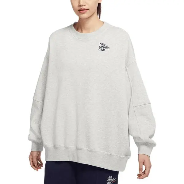 Nike Logo Alphabet Embroidered Fleece Pullover Hoodie
