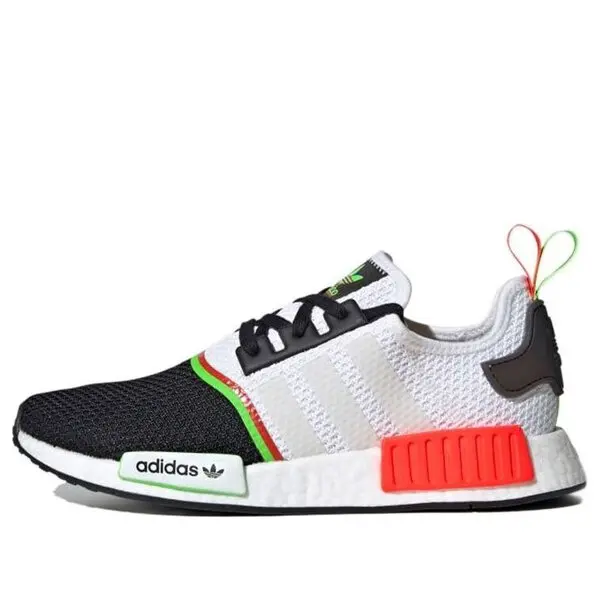 Adidas Nmd_r1 "white Solar Green - White/black/red
