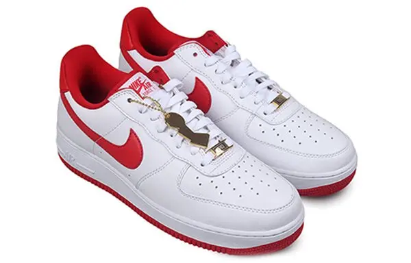 Nike Force 1 Low Sneakers - White/red