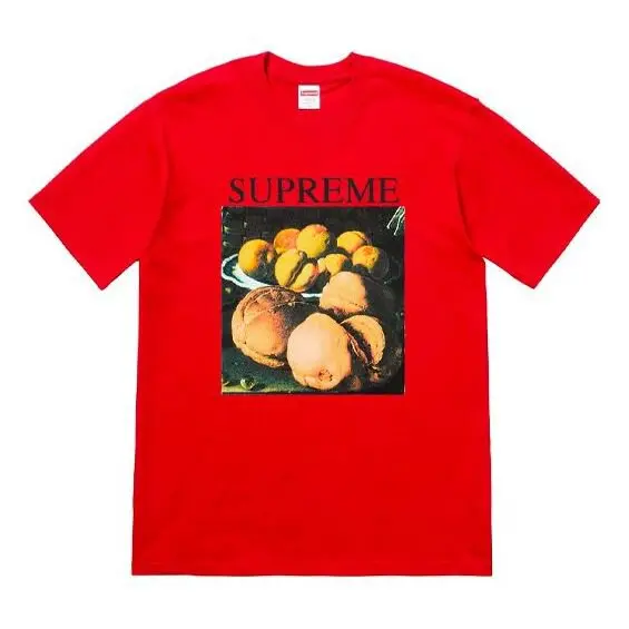 Supreme Fw18 Still Life Tee Printing Short Sleeve - Red