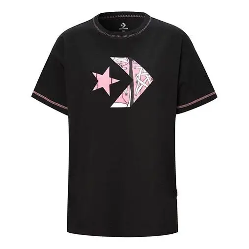 CONVERSE Loose Fit Printed T-shirt - Black