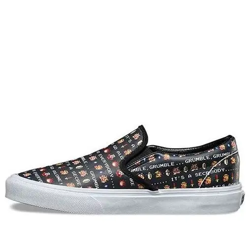 VANS Nintendo X Classic Slip-on 'zelda' Graphic Printed Sneakers - Black
