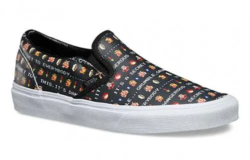 VANS Nintendo X Classic Slip-on 'zelda' Graphic Printed Sneakers - Black