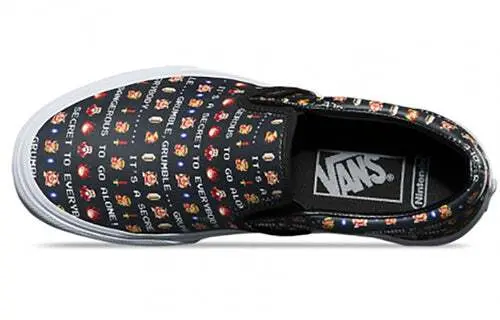VANS Nintendo X Classic Slip-on 'zelda' Graphic Printed Sneakers - Black