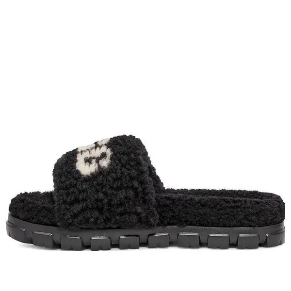 UGG Cozetta Curly Graphic Slipper - Black