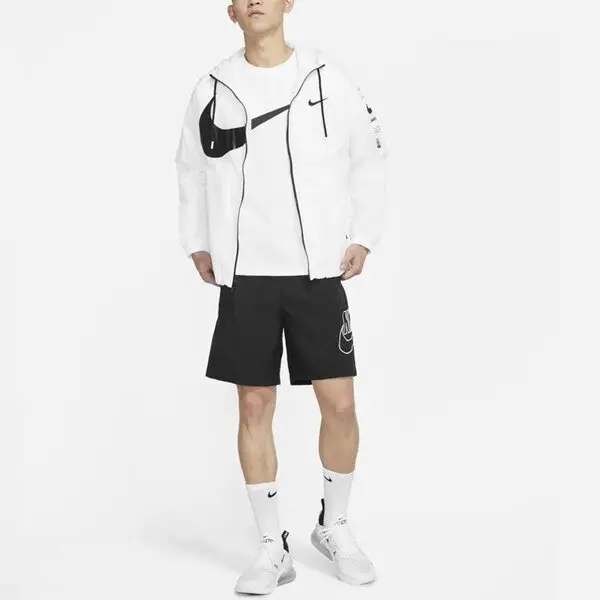 Nike Swoosh Logo Printed Windbreaker Jacket