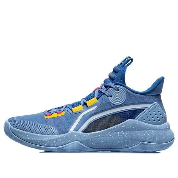 LI-NING Combat Low-top Athletic Sneakers - Blue/yellow