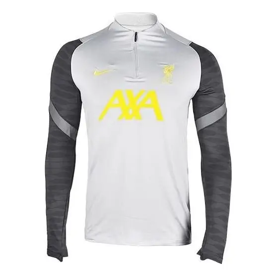 Nike Liverpool Fc Strike Dri-fit Soccer Drill Top - Grey/white/yellow