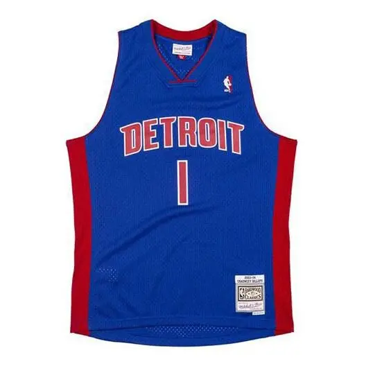 Mitchell & Ness Detroit Pistons 03-04 'billups' Basketball Jersey - Blue/gold