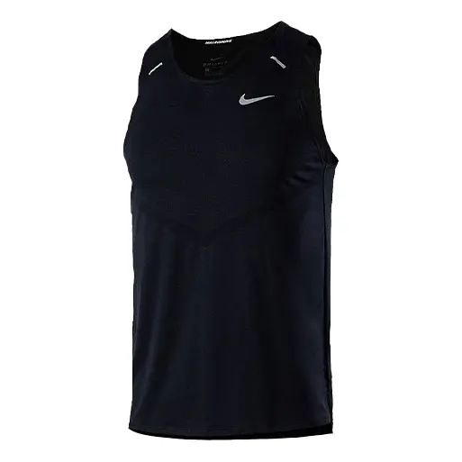Nike Dri-fit Rise 365 Reflective Running Vest - Black