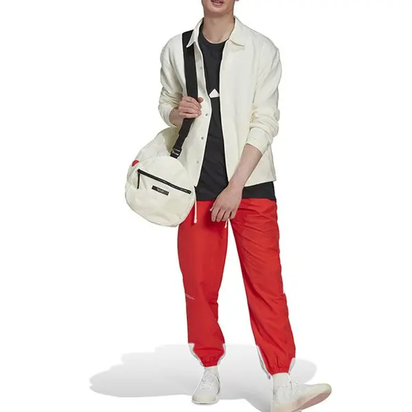 Adidas White Collared Jacket With Logo Detail