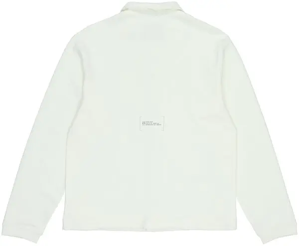 Adidas White Collared Jacket With Logo Detail