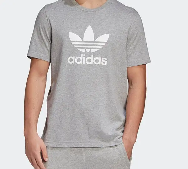 Adidas Originals Chest Logo Sports Short Sleeve - Gray